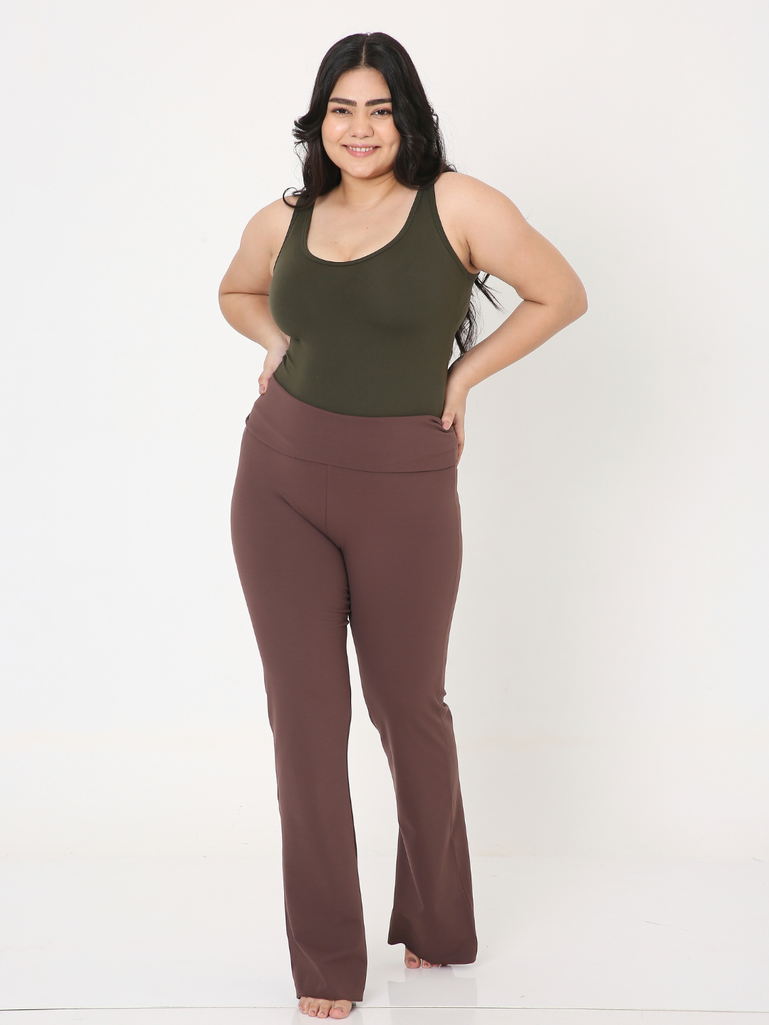 Olive Cuddle Bodysuit™ + Brown Cuddle Flares™ – Terractive